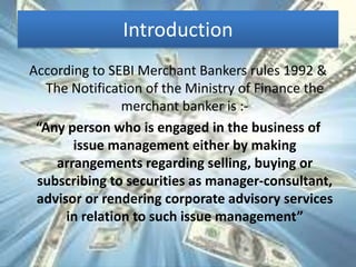 Merchant banker | PPTX