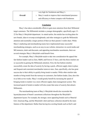 Macy's Case Study - Merchandise Strategies FIDM 2013 | DOCX | Retail Industry | Industries