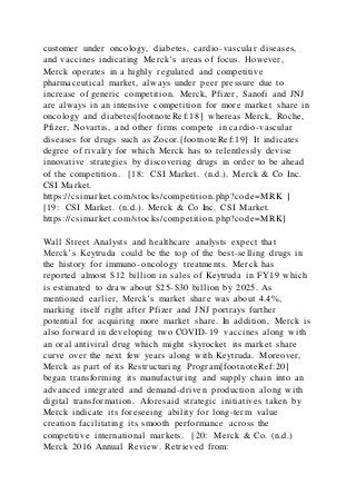 Merck & Co – Financial & Marketing AnalysisKey FindingsMar | DOCX
