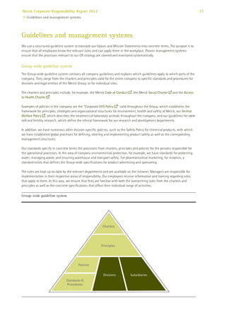 Merck corporate social responsibility - Merck CSR report 2012 | PDF