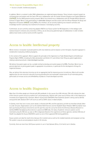 Merck corporate social responsibility - Merck CSR report 2012 | PDF