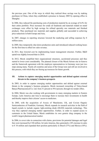 Merck group 7 strategic_mgmt | PDF | Pharmaceutical Industry | Industries