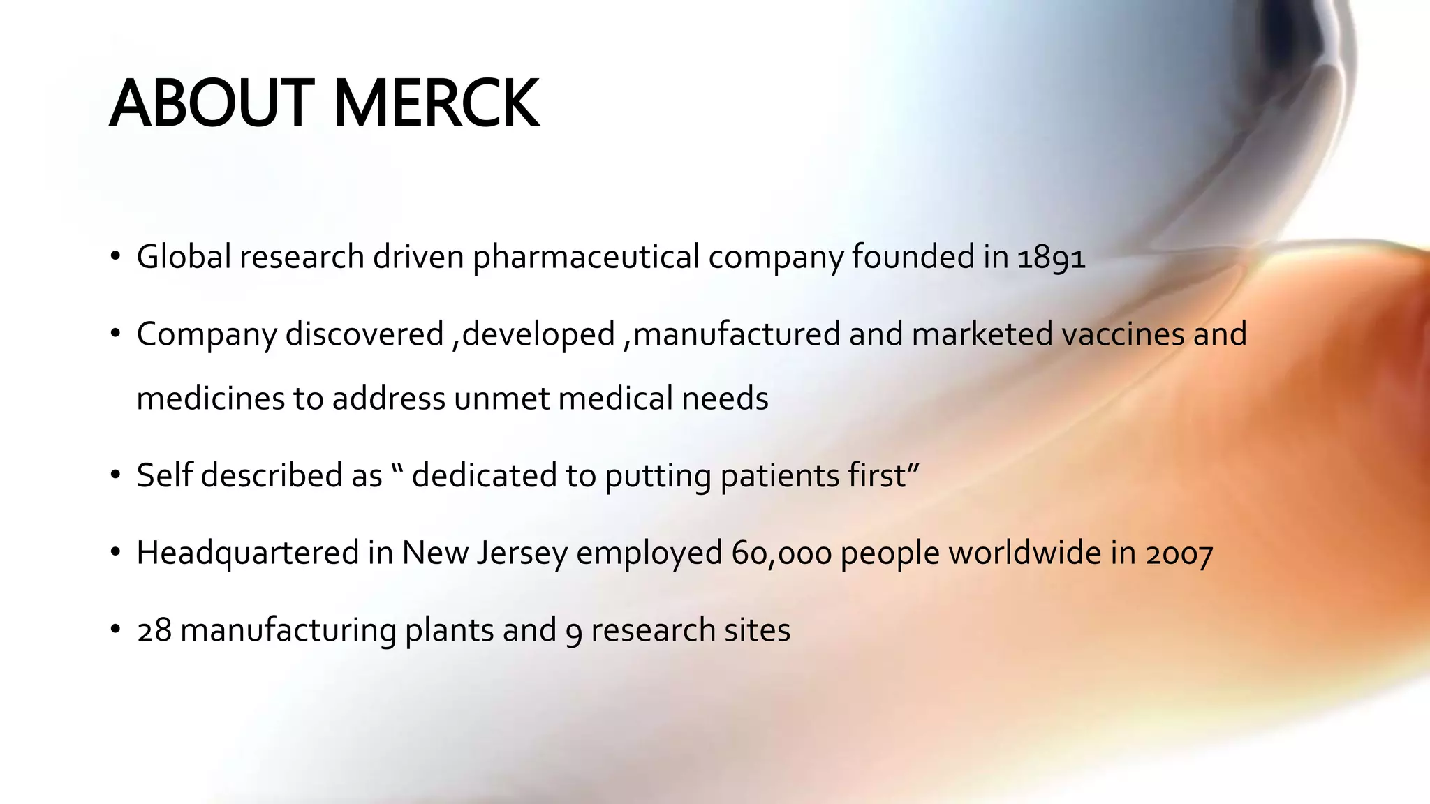 Merck: Global Health and Access to Medicines | PPT