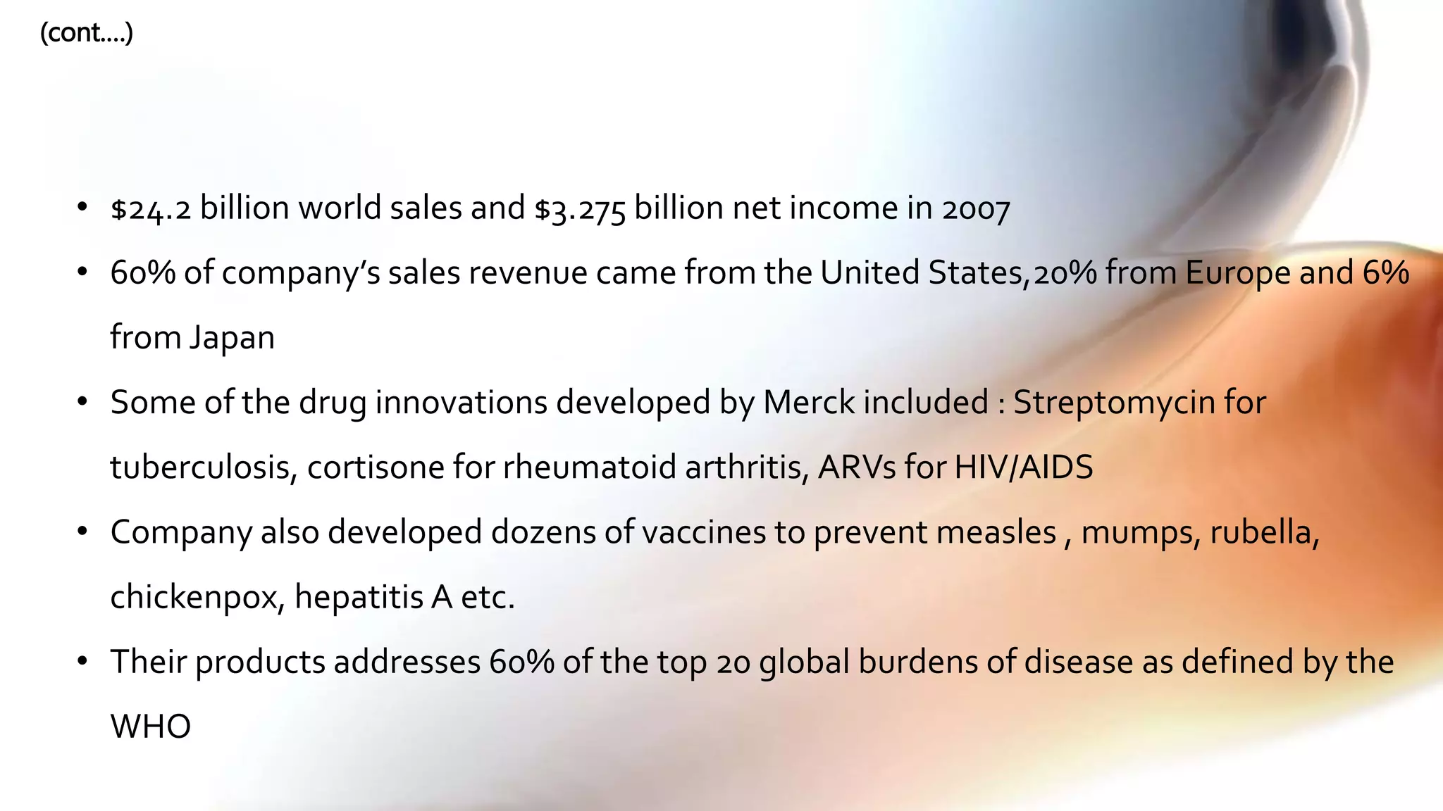 Merck: Global Health and Access to Medicines | PPT