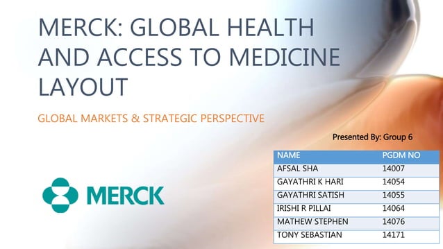 Merck: Global Health and Access to Medicines | PPT