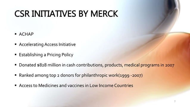 Merck: Global Health and Access to Medicines | PPT
