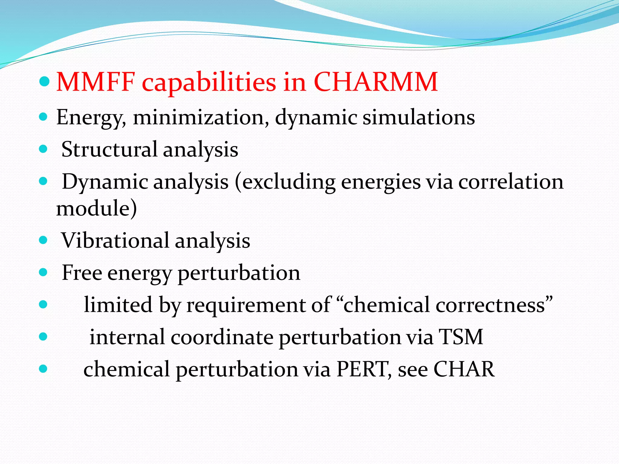 Merck molecular force field ppt | PPTX