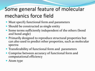 Merck molecular force field ppt | PPTX