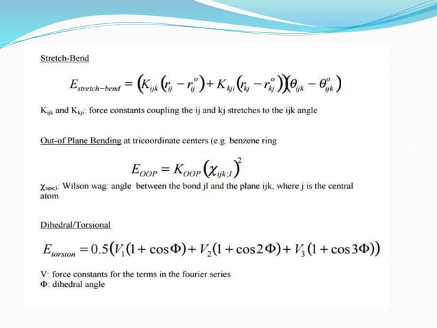 Merck molecular force field ppt | PPTX | Chemistry | Science