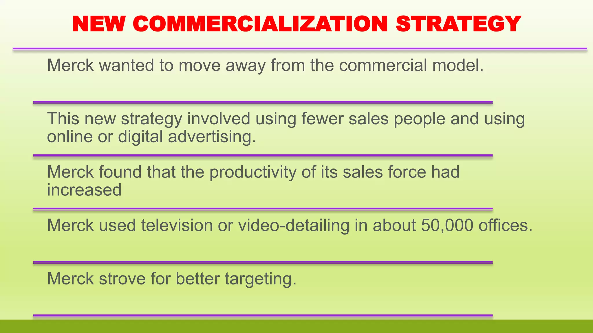Me rck’s new product development & launch strategy for | PPTX