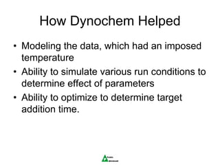 Scale-up of Safety Data using Dynochem. Tom Vickery. | PPT