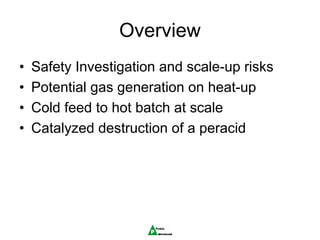 Scale-up of Safety Data using Dynochem. Tom Vickery. | PDF ...