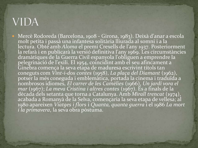 Mercè rodoreda | PPTX