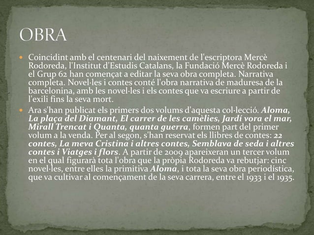 Mercè rodoreda | PPTX