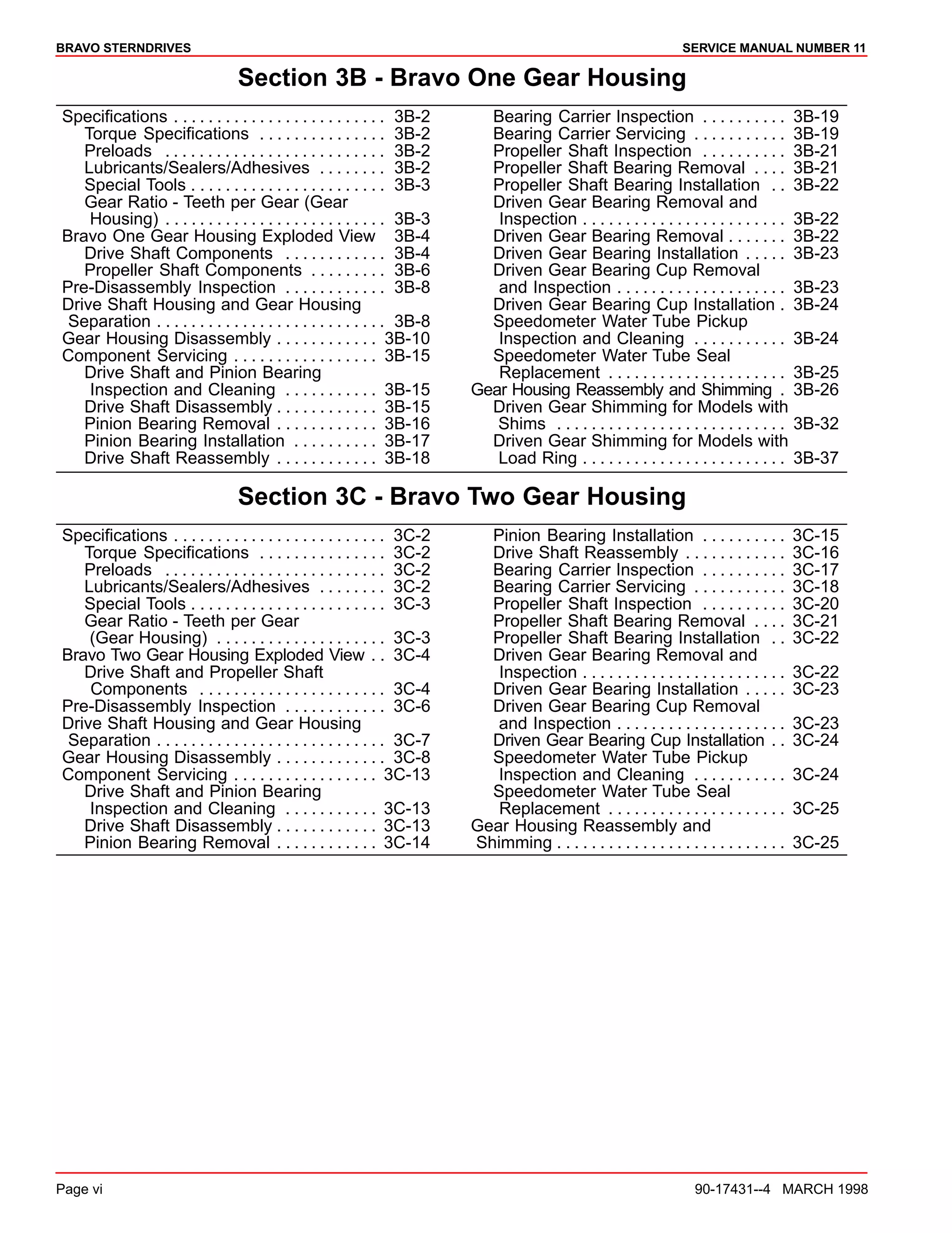 Mercruiser #11 bravo three sterndrive unit service repair manual ...