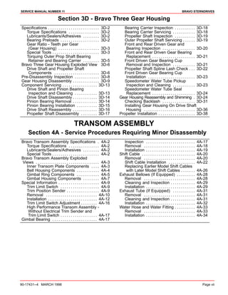 Mercruiser #11 bravo transom assembly (magnum) service repair manual ...