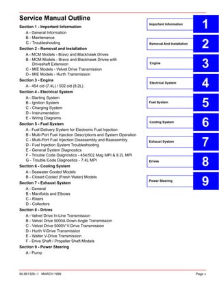 Mercruiser marine engines mie 454 mag mpi horizon service repair manual ...