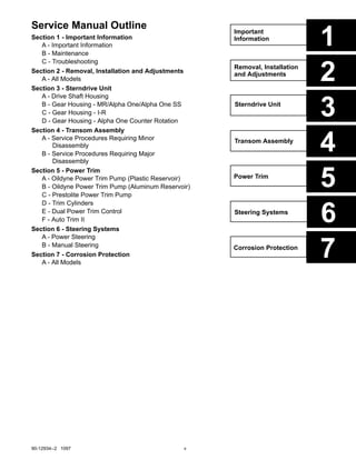Mercruiser sterndrive mc alpha one alpha one ss service repair manual ...