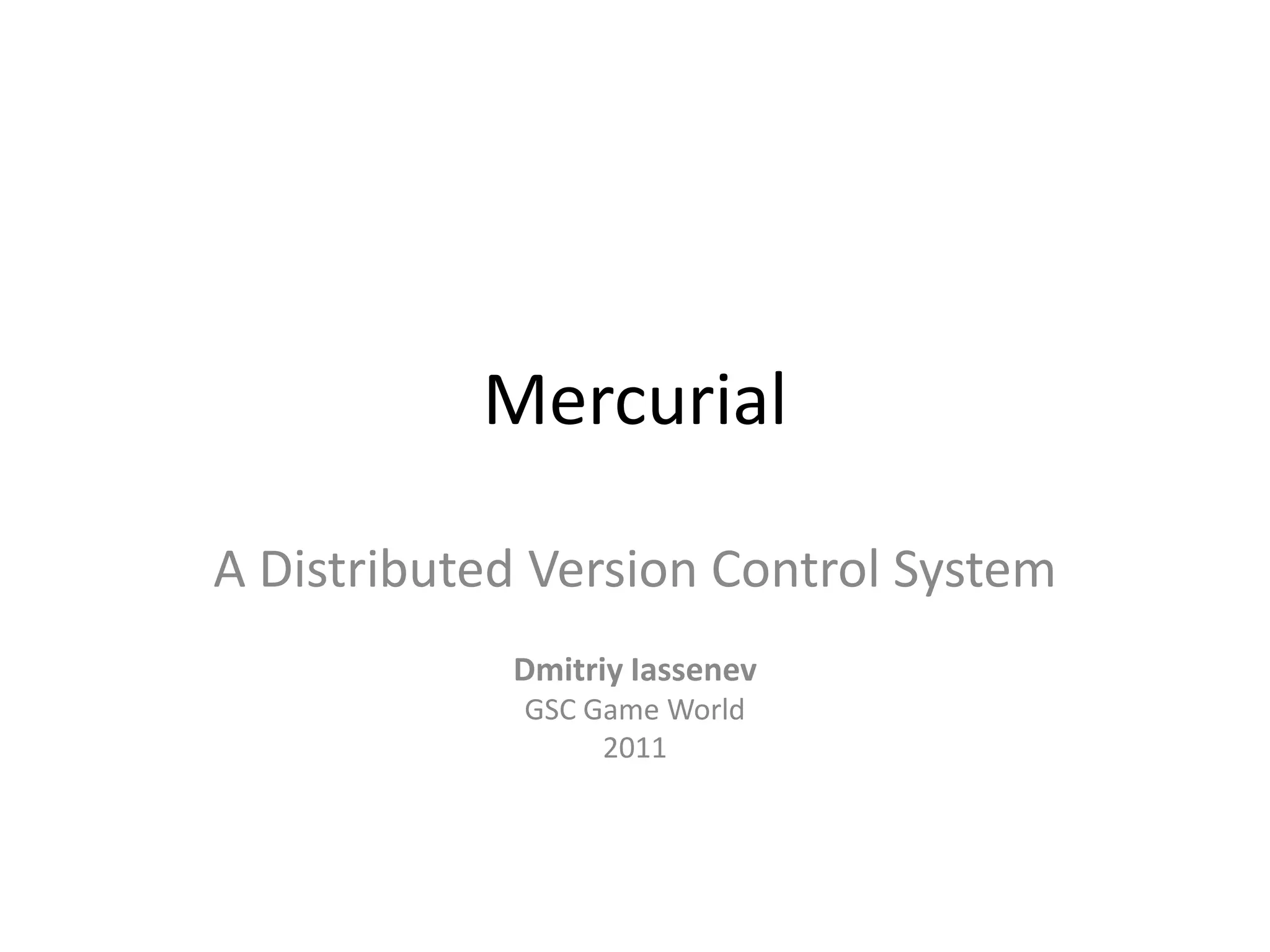 Mercurial | PPT