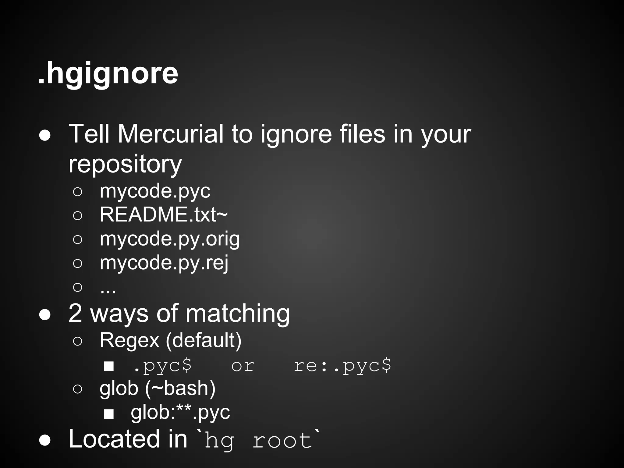 Mercurial intro | PPT | Free Download