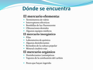 Mercurio y sus efectos en el ecositema | PPTX