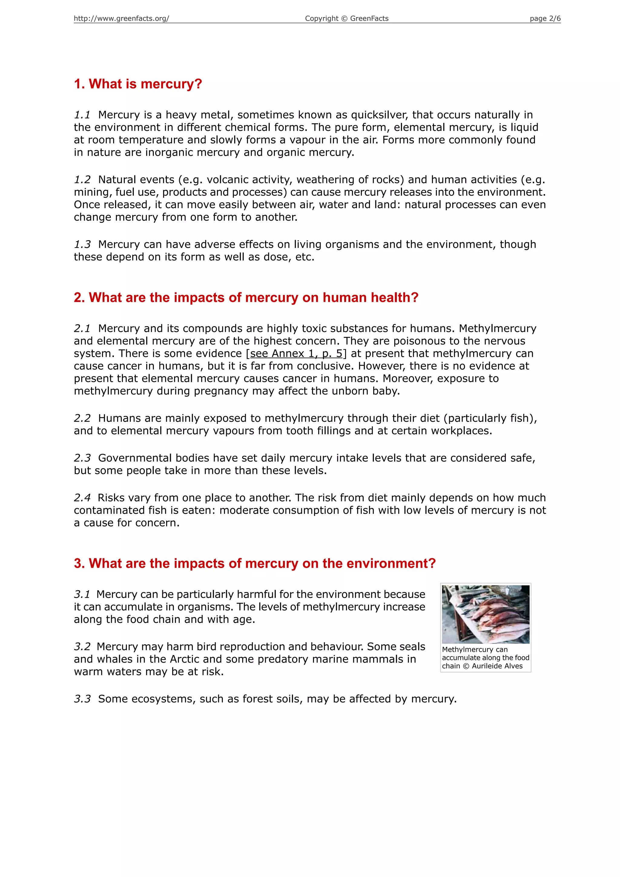 Scientific Facts on Mercury | PDF