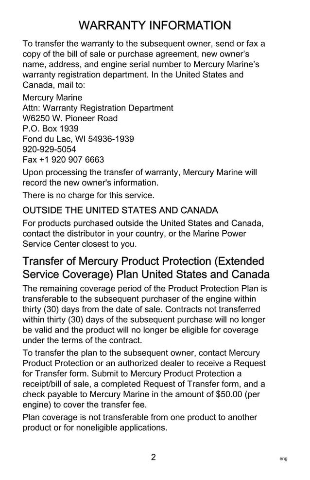 Mercury 250 Optimax Manual | PDF | Chemistry | Science