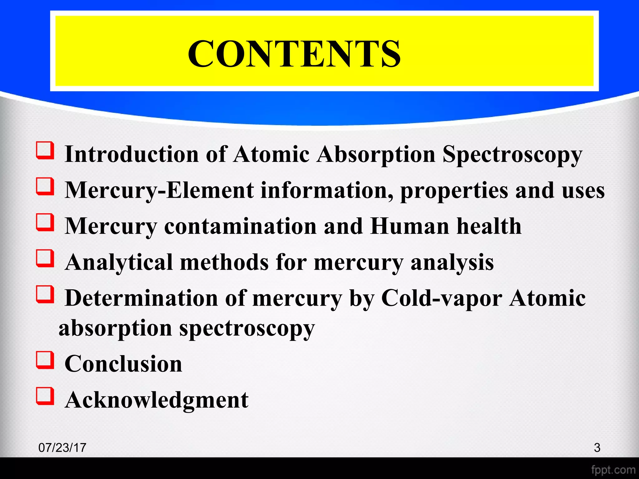 AA / Mercury analysis | PPT