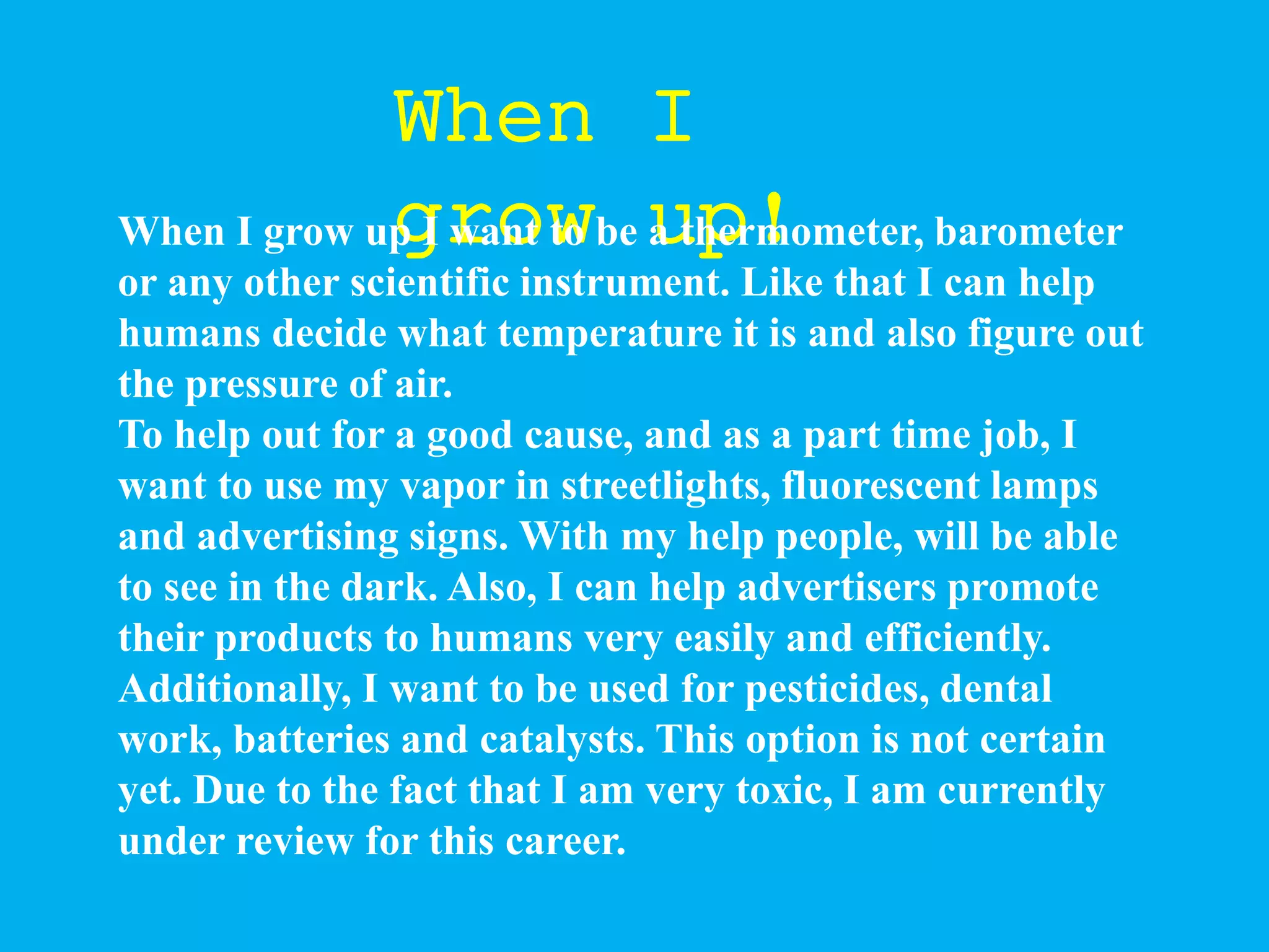 Mercury Element Baby Book by Julia J. | PPTX | Chemistry | Science