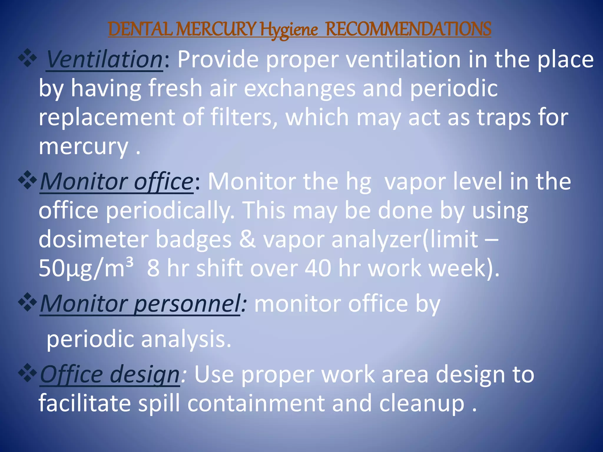 Mercury hazards and toxicity | PPTX