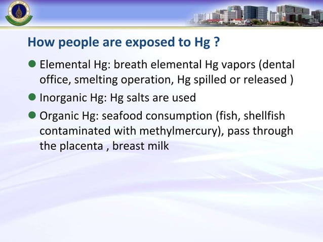 Mercury(hg) poisoning | PPTX | Chemistry | Science