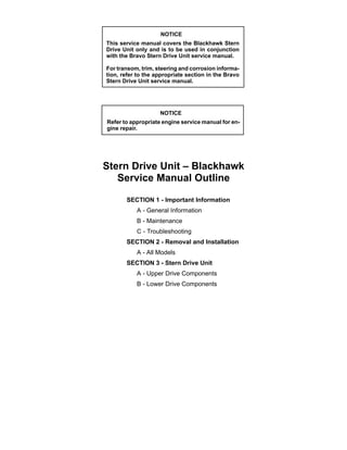 Mercury mer cruiser blackhawk stern drive unit 1994 service repair ...