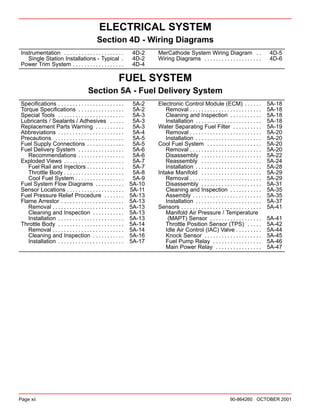 Mercury mercruiser gasoline engines 5.0 l mpi alpha and bravo service ...