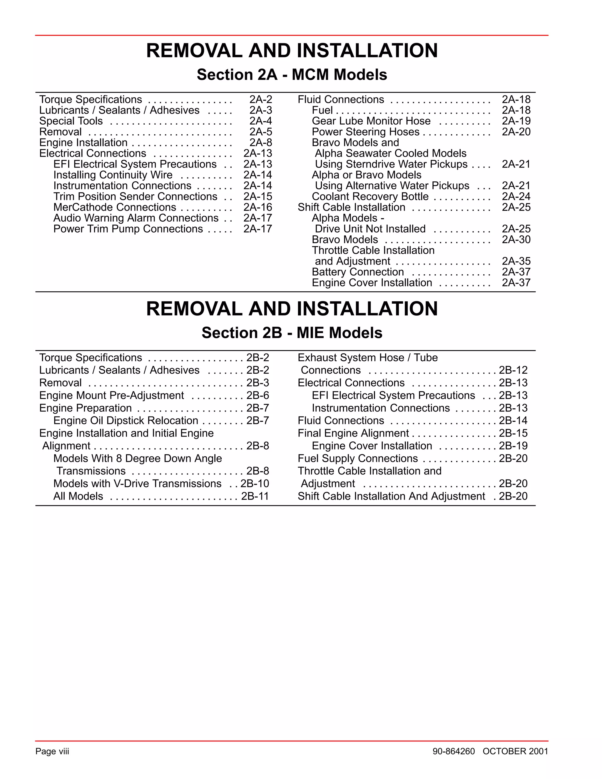 Mercury mercruiser gasoline engines 5.0 l mpi alpha and bravo service ...