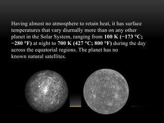 Planet Mercury | PPTX