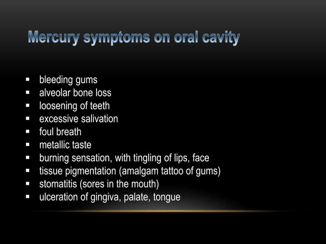 Mercury poisoning & dental amalgam | PPT
