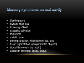 Mercury poisoning & dental amalgam | PPT