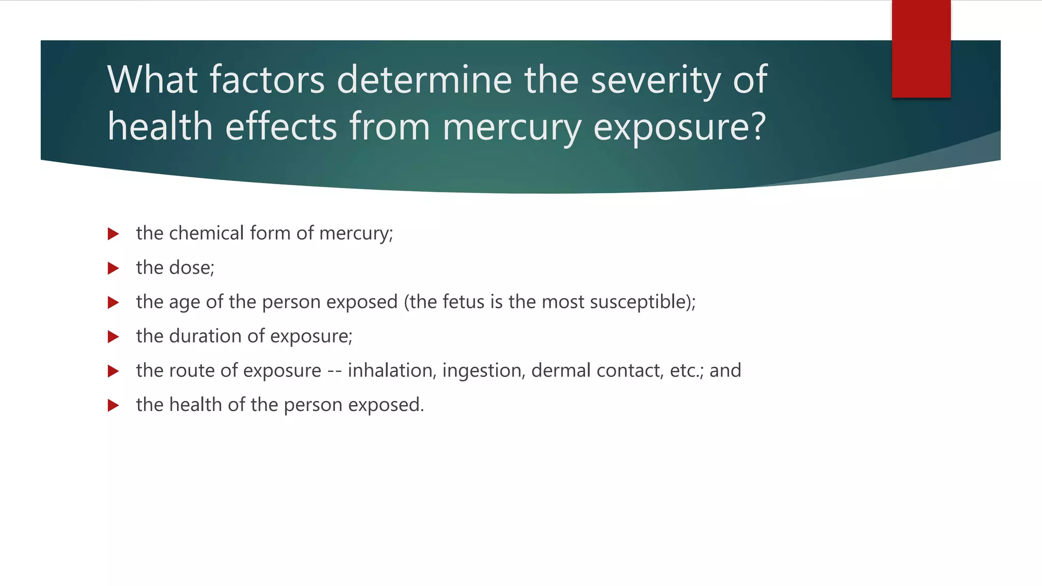 Mercury poisoning | PPTX