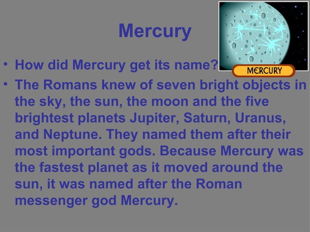 Mercury science project. Gerardo Aguirre | PPT