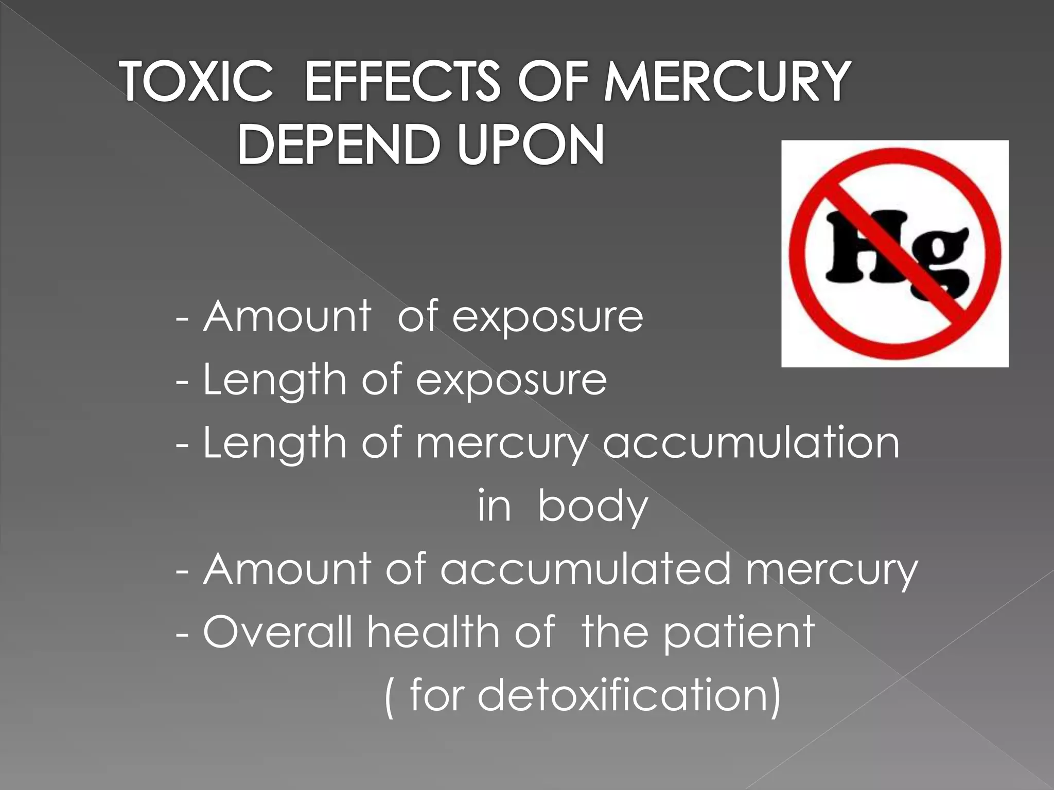 Mercury toxicity & hygiene | PPTX