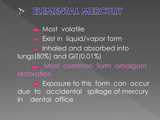 Mercury toxicity & hygiene | PPTX