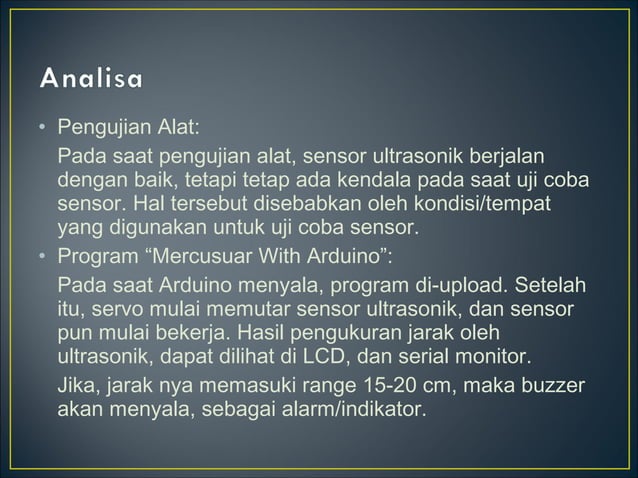 Mercusuar with arduino. | PPT