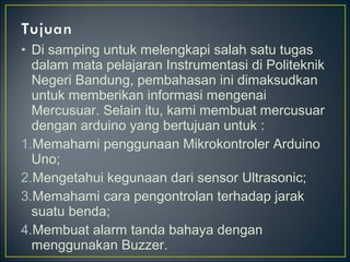 Mercusuar with arduino. | PPT