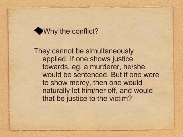 Mercy Vs Justice | PPT