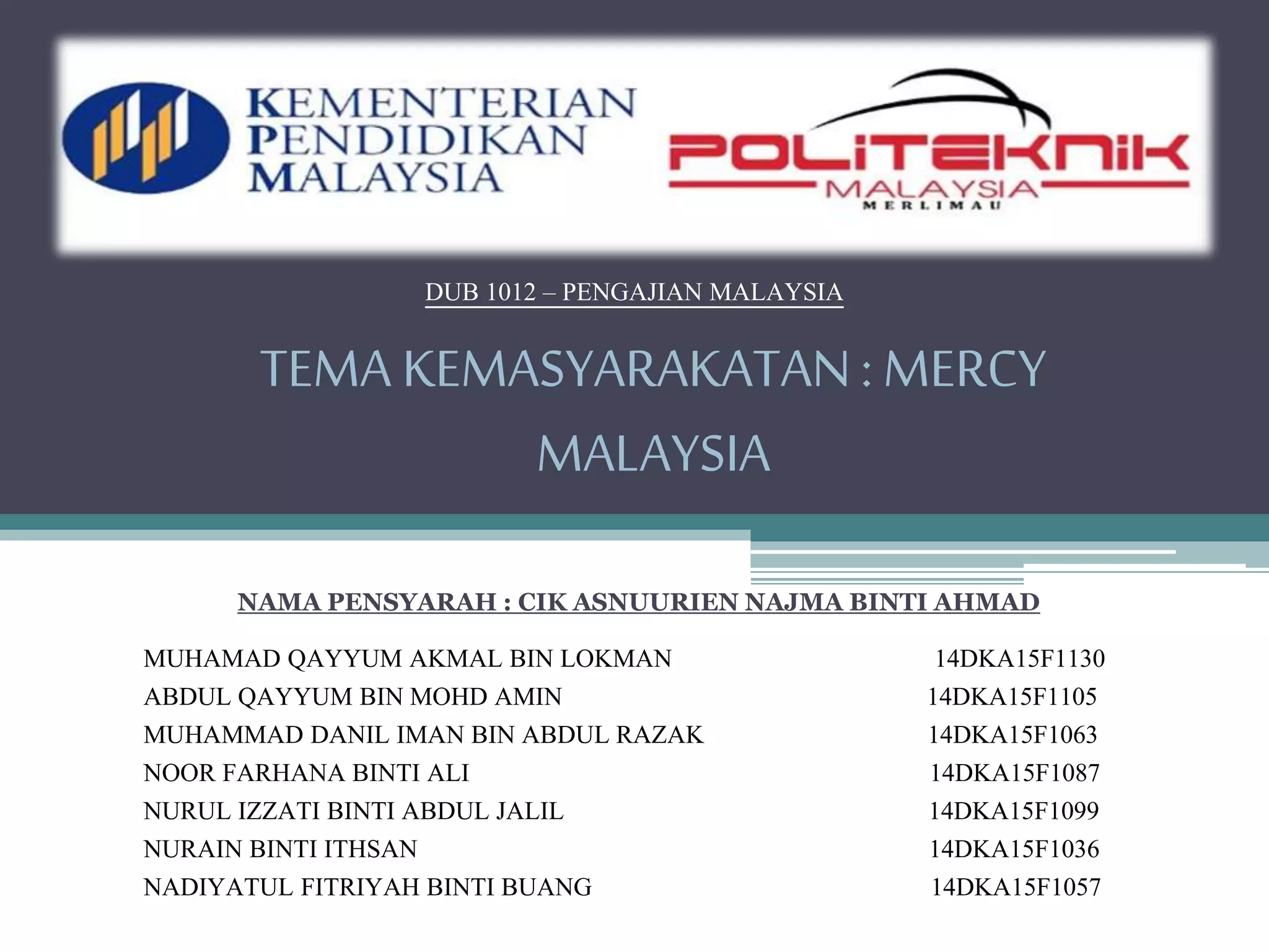 Mercy malaysia | PPTX