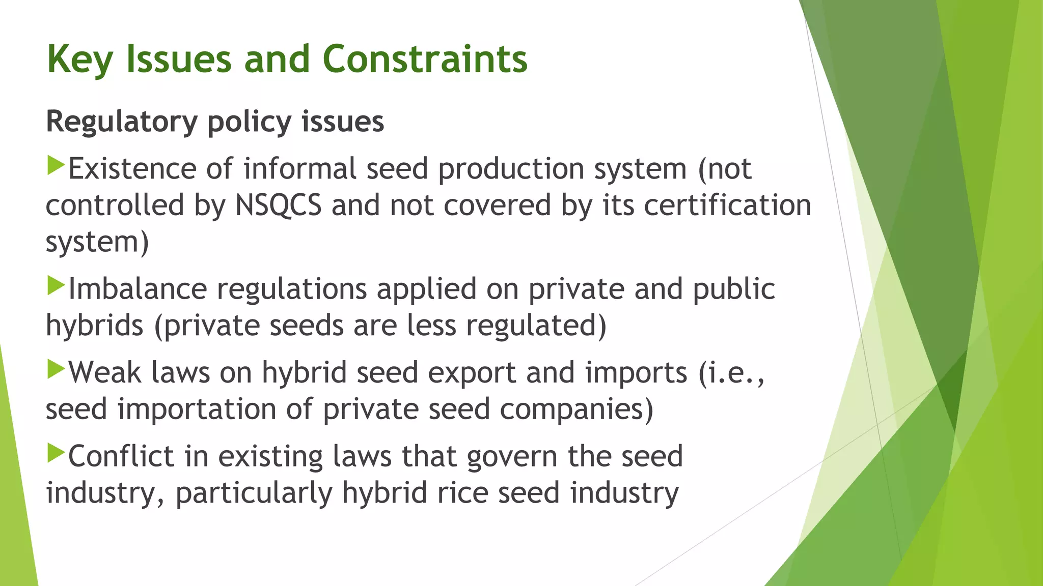 The seed sector in the Philippines - Mercy Sombilla | PPT