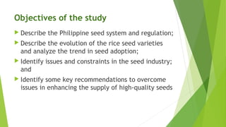 The seed sector in the Philippines - Mercy Sombilla | PPT