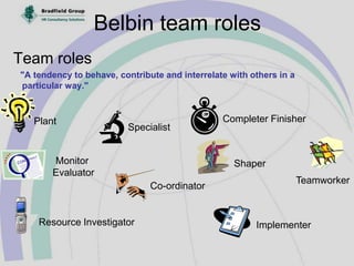 Meredith Belbin's Most Successful Teams Diverse Mix of Behaviours.ppt