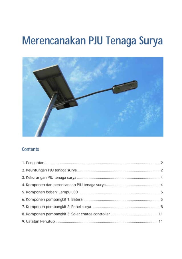 Merencanakan PJU Tenaga Surya (Penerangan Jalan Umum) | PDF
