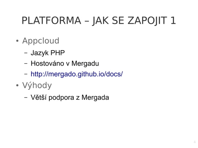 Mergado jako platforma | ODP